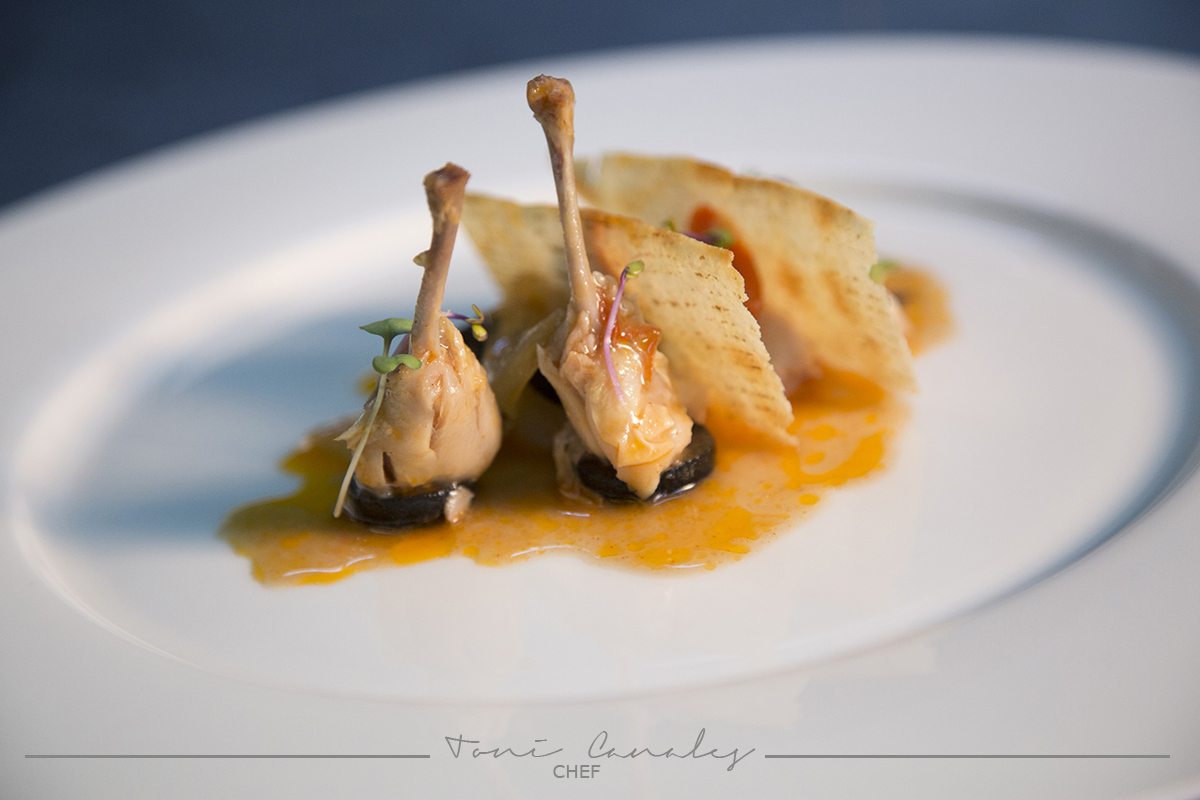 Codorniz en escabeche con torta cenceña | Toni Canales
